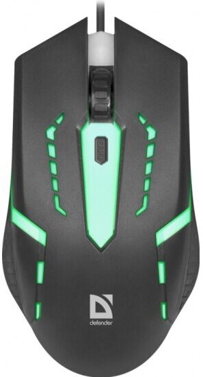 Мышь Defender Hit MB-601, оптическая, USB, 800-1200 DPI чёрная