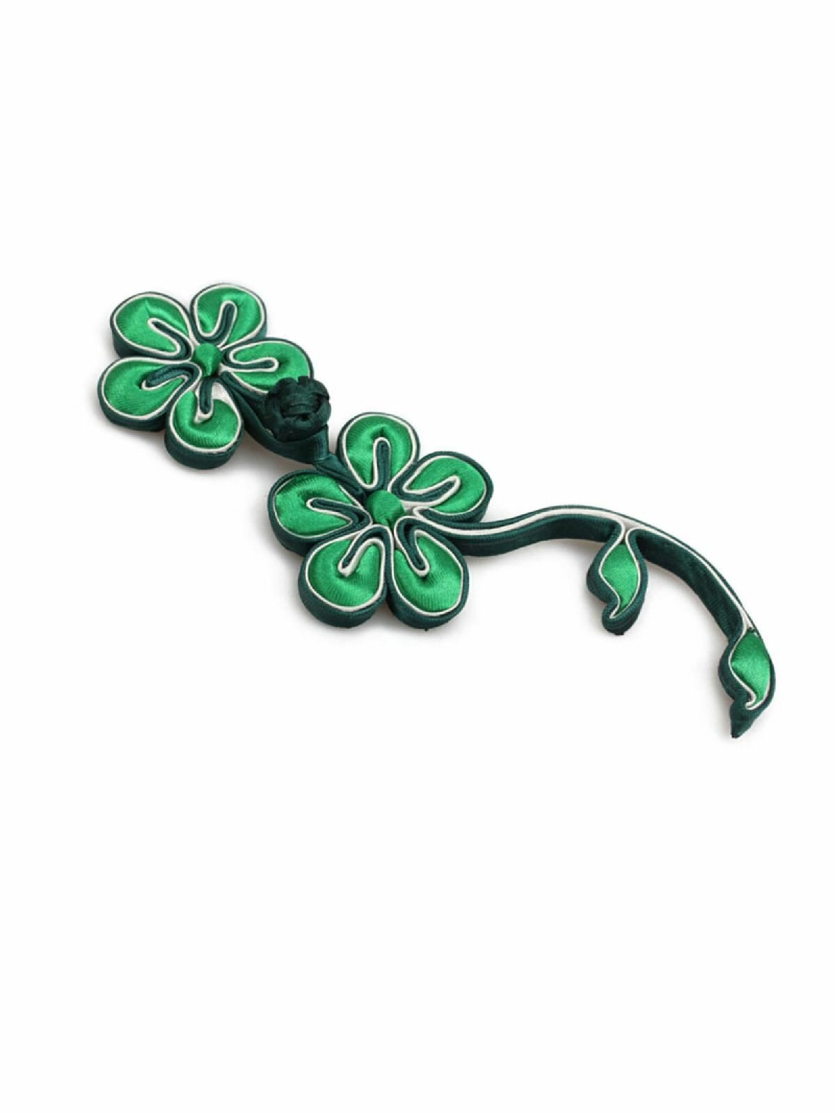 Цветочные кнопки Cheongsam кнопка закрытия, темно - зеленый