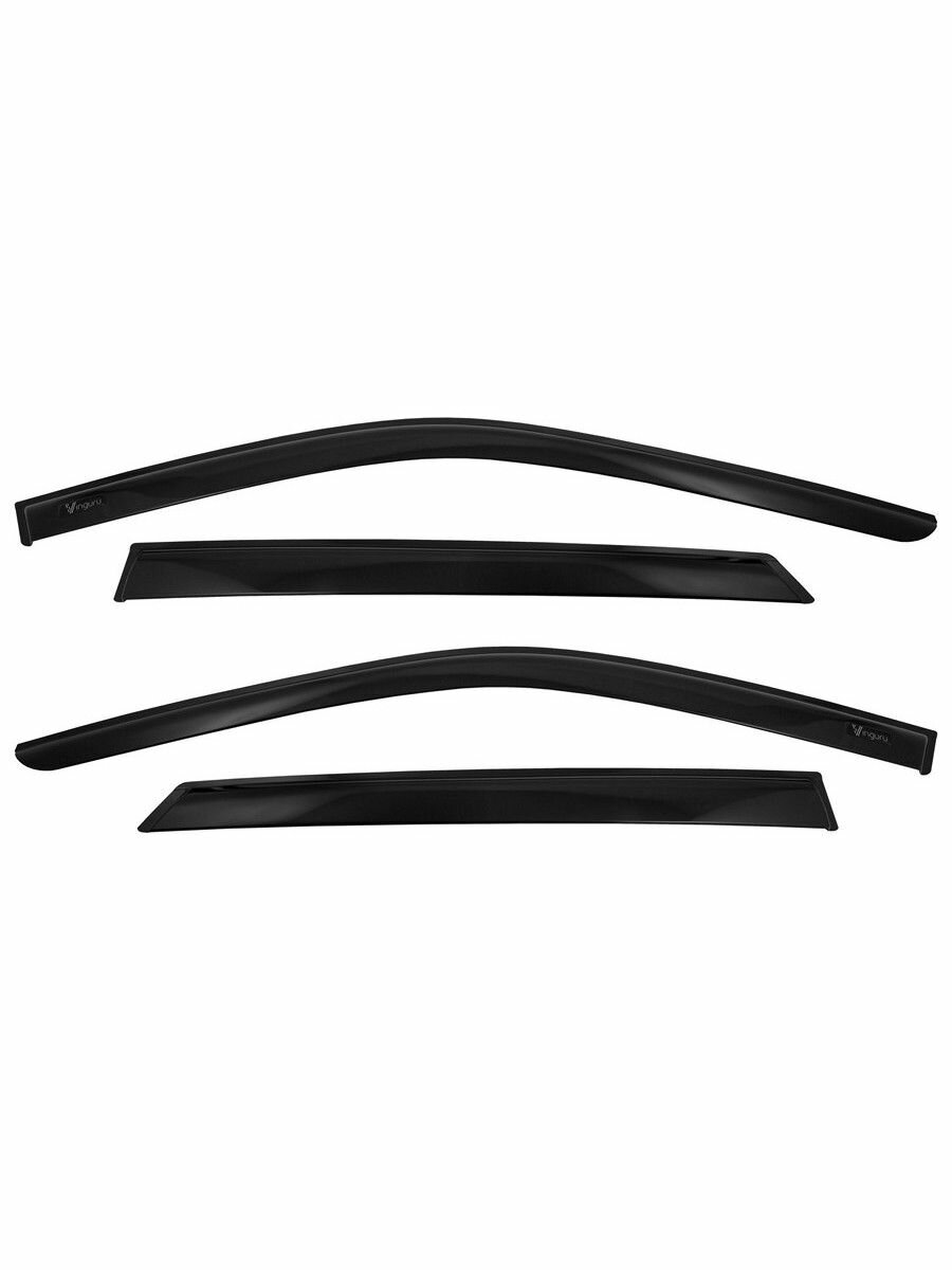 Дефлекторы окон Vinguru для LADA Granta 2011-2018, 2018-, LADA Grantra FL 2018- /сед/накладные/скотч/к-т 4 шт./литьевой поликарбонат / Лада Гранта