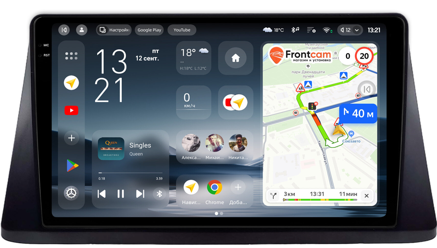 Штатная магнитола Mercedes-Benz Sprinter 2000-2006 Teyes CC4 2K 8/128 9.5" RM-9-2278 Android 14 (4G-SIM, DSP, QLed, AI)