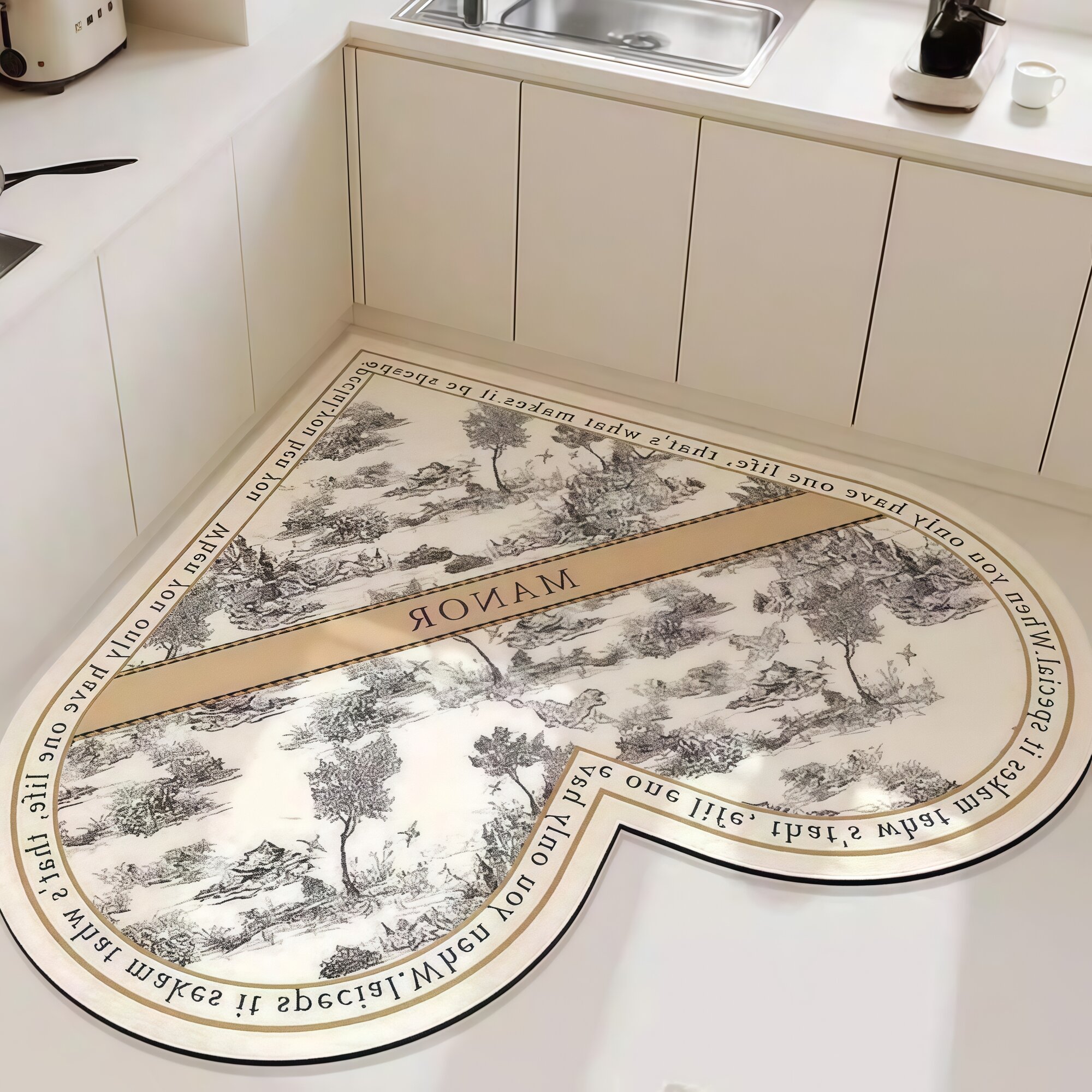 Коврик Китайская Традиция, квадратный, на латексной основе, безворсовый，100cm×100cm