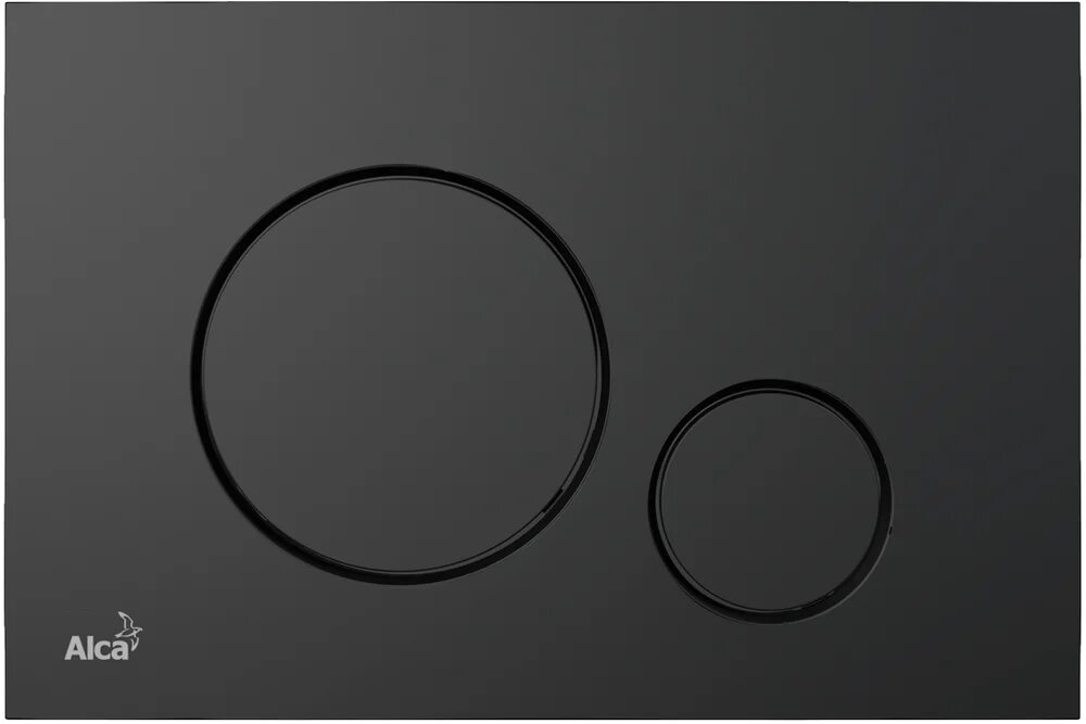 Кнопка смыва для унитаза AlcaPlast Thin THIN M678 черная, матовая, кнопка для инсталляции, двойной смыв