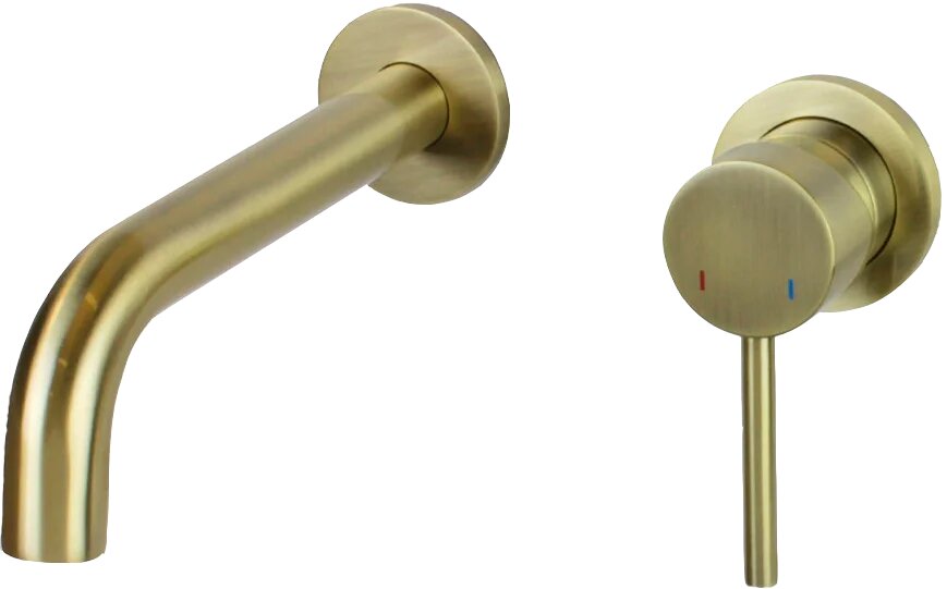 Смеситель для раковины Bronze de Luxe Scandi 14511BR встраиваемый, скрытого монтажа, бронзовый, матовый, кран для ванной в раковину, из латуни, рычажный, с керамическим картриджем