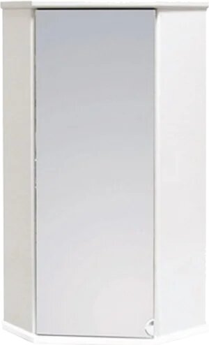 Угловой зеркальный шкаф Onika Модерн 34.15У 48 см, угловое, белое, в современном стиле, зеркало настенное в ванную