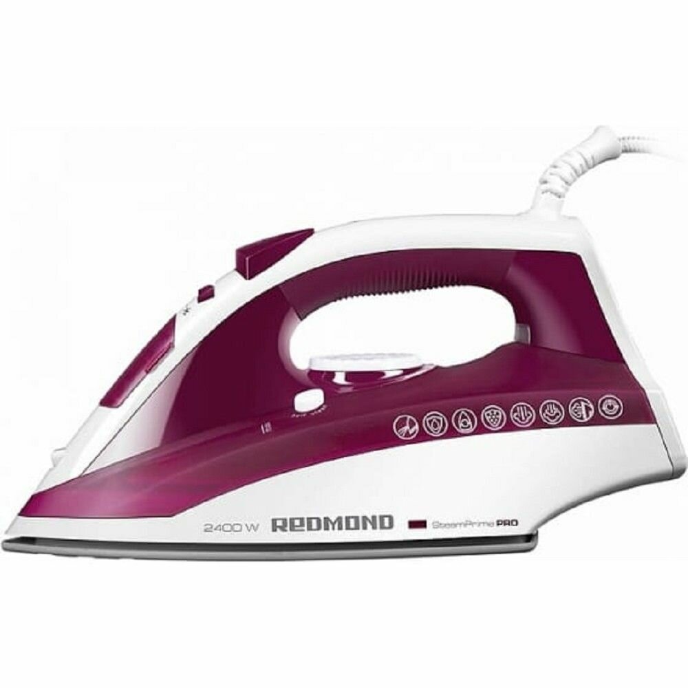 Redmond Утюг RI - C262 Утюг, 2400Вт, 130г, белый бордовый