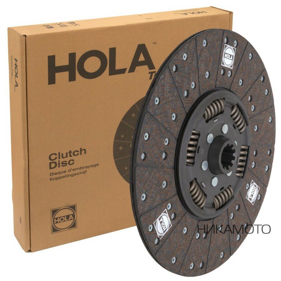 HOLA CHD092 Диск сцепления серия DTC, Truck KAMAZ 43255, 4308, 4307 (КПП ZF дв. Cummins B3.90-140CIV-1), PAZ 3206 (КПП-СААЗ-695Д/дв. ММЗ 245.7(9)/Deutz BF4M 1013), KAVZ KAVZ (ММЗ-245.7(9))