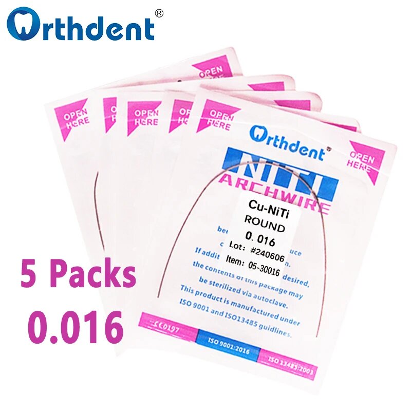 Orthdent CuNiTi Archwire Round 0.016, 5 шт