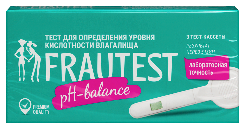 Тест для определения уровня кислотности влагалища FRAUTEST PH-BALANCE