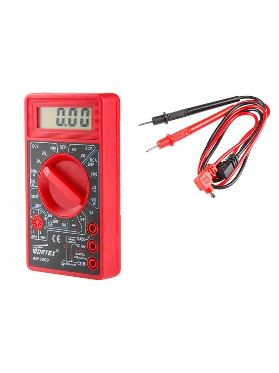 Мультиметр цифровой WORTEX AM 6009 (AM6009000014)