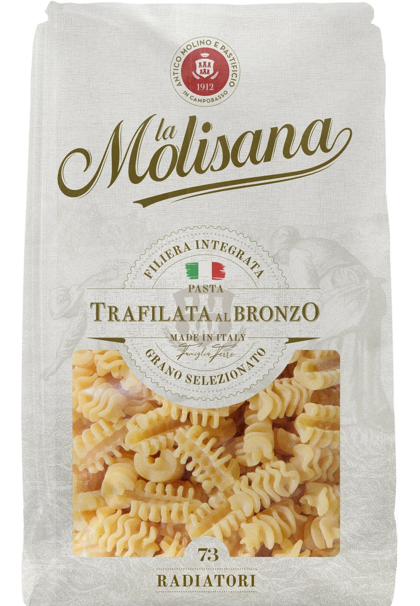 Макароны La Molisana RADIATORI Фигурные из твердых сортов пшеницы № 73, 450 г