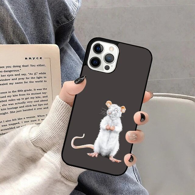 Чехлы для мобильных телефонов с милыми мультяшными животными и крысами Белый, 004, for iPhone 16pro