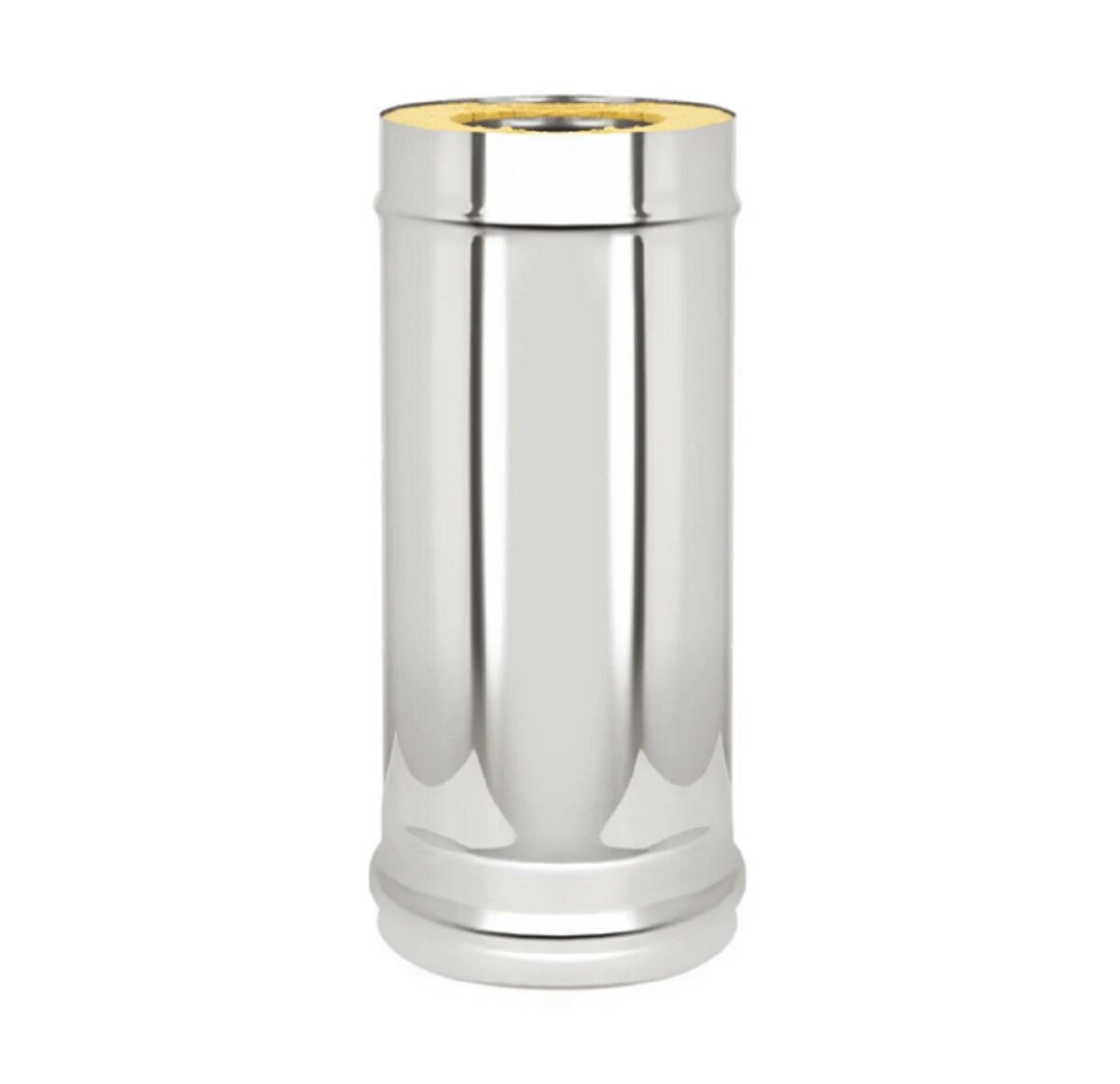 Сэндвич-труба Оц+Нерж (AISI 430/0,8мм), L-1м диаметр дымохода: 200х300 мм