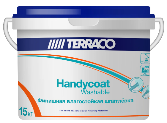 Террако Хэндикоэт Вошэйбл шпатлёвка финишная влагостойкая (15кг)