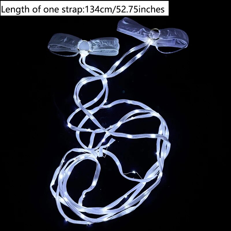 Светящиеся ремни для ног из полиэстера Thigh strap white