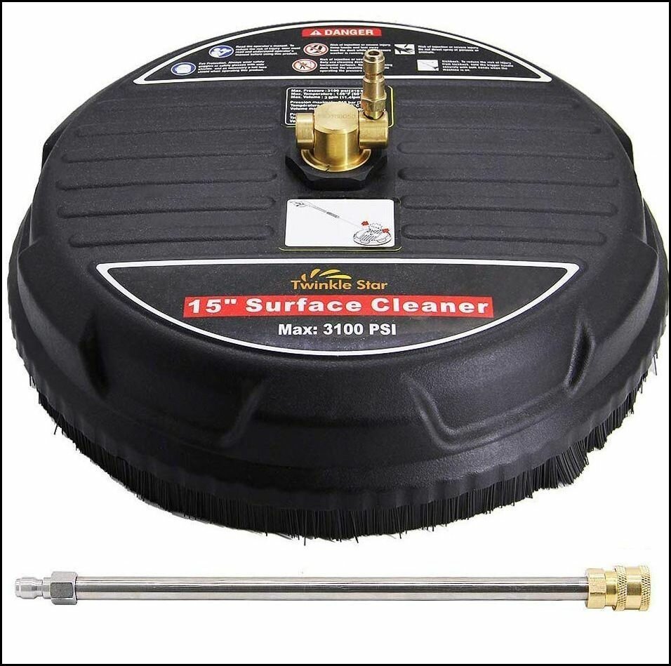 Щетка для тротуарной плитки с бачком для моек высокого давления . С 1 полюсом