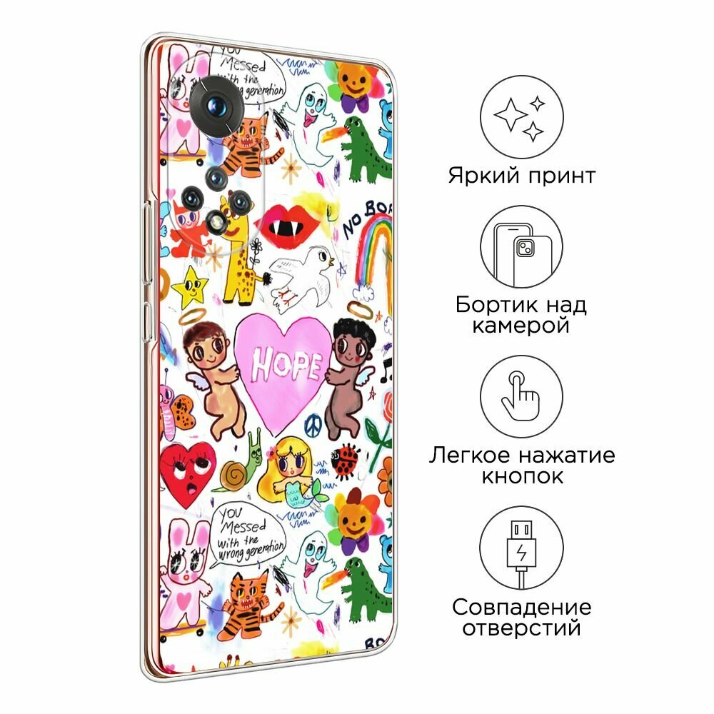 Чехол на Honor 50/Huawei Nova 9 / Хонор 50/Хуавей Нова 9 с принтом "Милые рисунки" — фото 1
