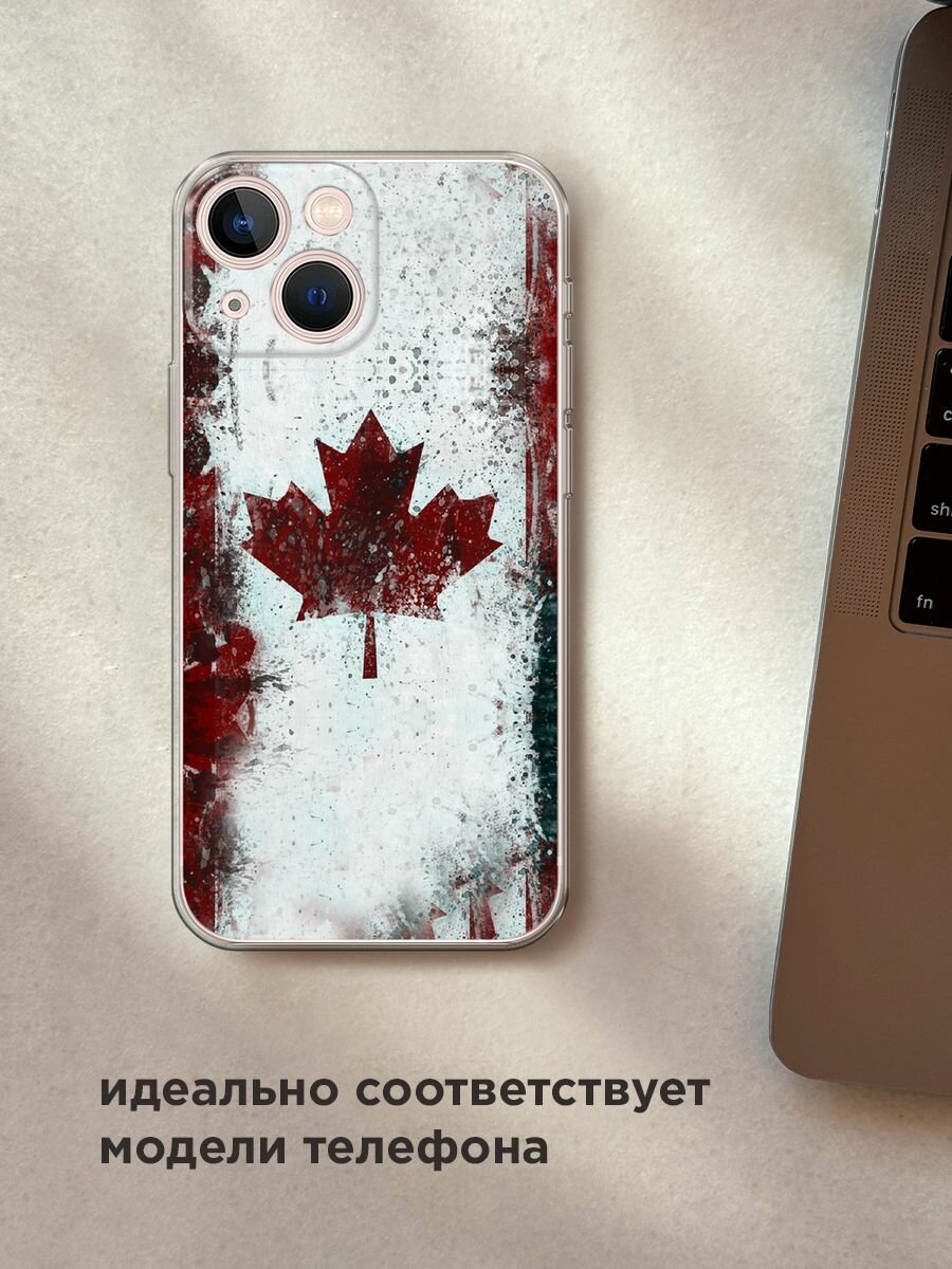 Чехол на Apple iPhone 13 mini / Айфон 13 мини с принтом "Канада" — фото 1