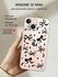 Чехол на Apple iPhone 13 mini / Айфон 13 мини с принтом "Милые чёрные бантики 4"