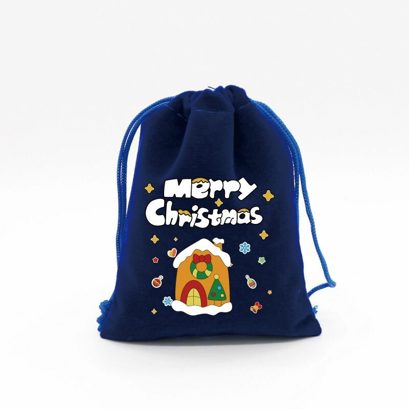 Подарочные мешочки из велюра - сапфировые сумки для яблок и конфет