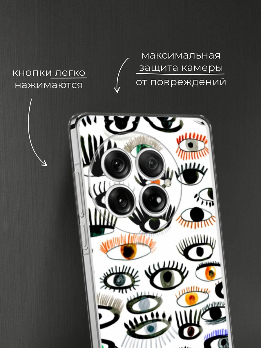 Чехол на OnePlus 13 / Ван Плас 13 с принтом "Глаза акварель" — фото 1