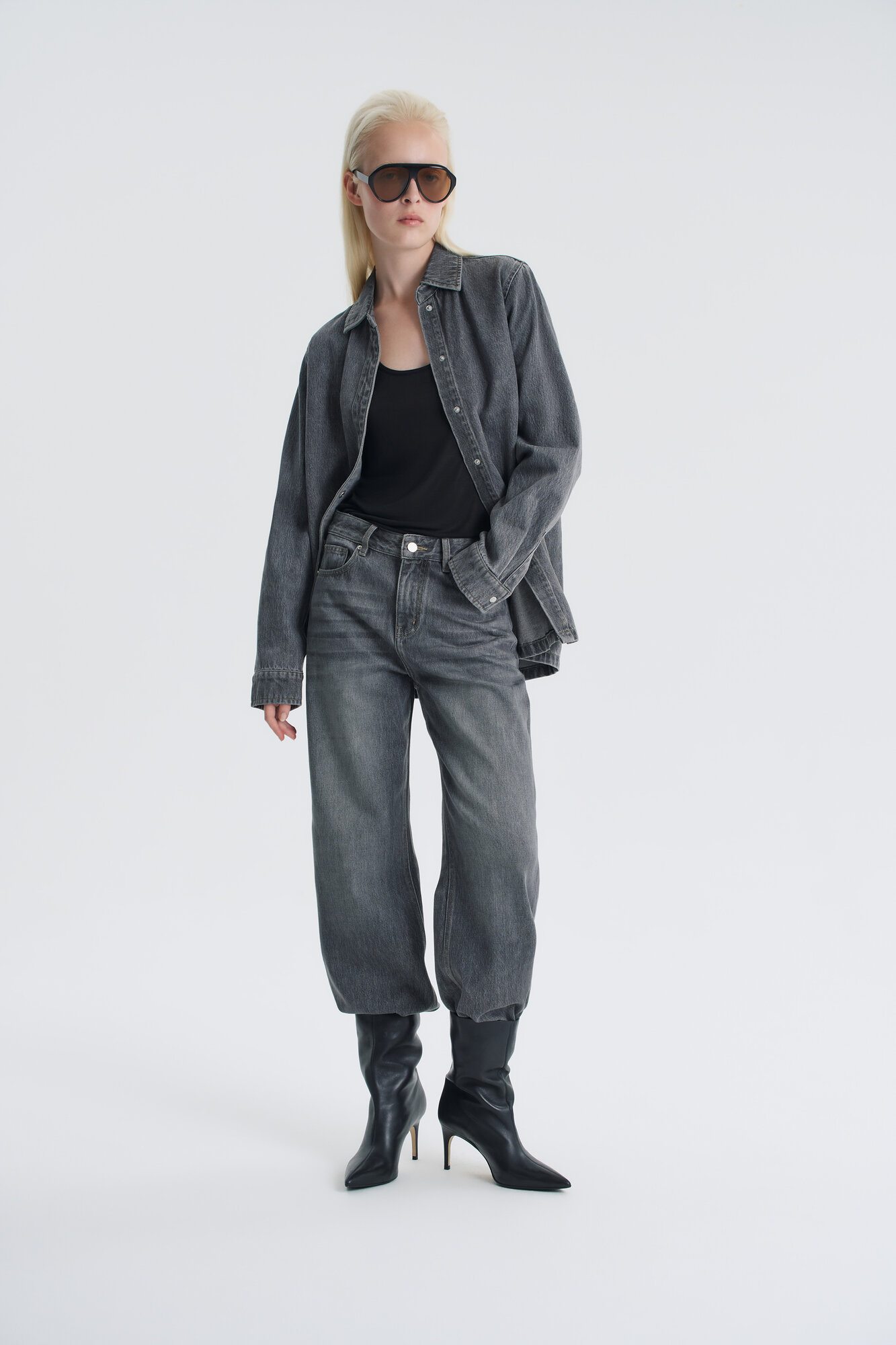 Джинсы широкие 