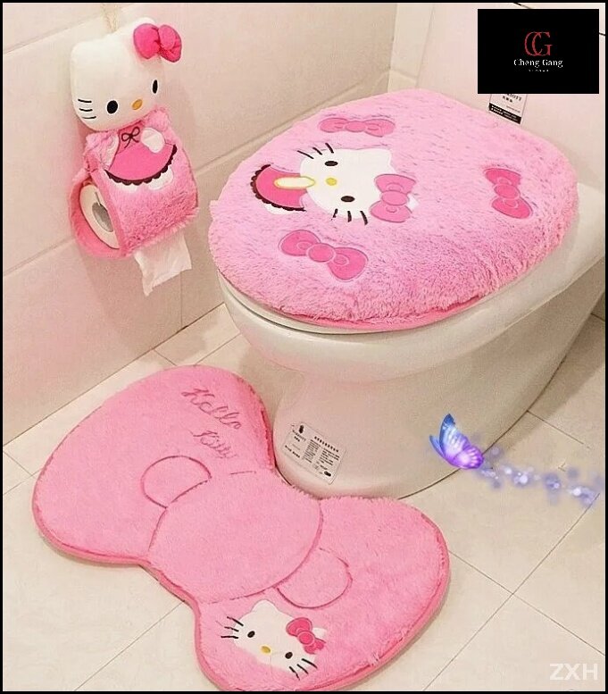 Эксклюзивный комплект сидений для унитаза Розовый от MINISO с Hello Kitty