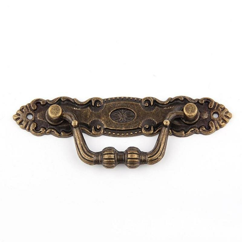 Ручка скоба для мебели из бронзы С винтами, Подходит для шкафов, книжных полок, ящиков и т. д.