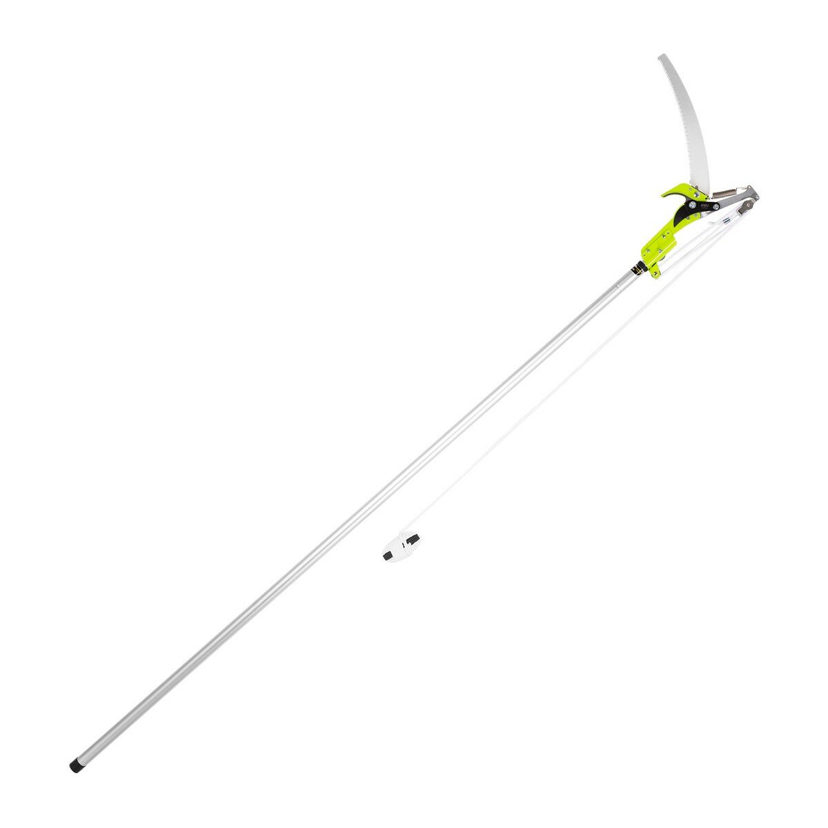 Инструменты ручные садовые режущие Deli Высоторез-сучкорез с секатором штанговый Deli DL580512 4 шкива, лезвие пилы 290 мм, сталь SK5, телескопическая рукоятка 235-410см, лезвия секатора с тефлоновым покрытием уц-2-6