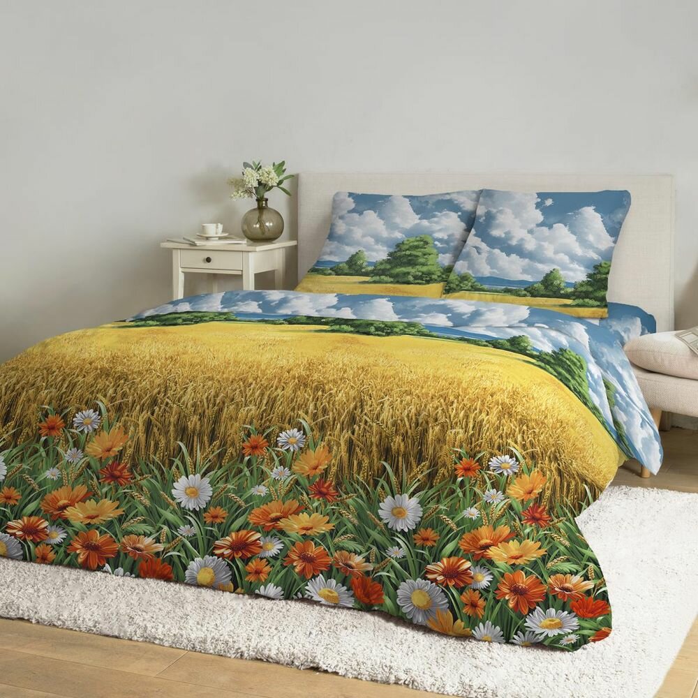 Простыня Евро 240*220 см, бязь ГОСТ, 100% хлопок, (Родные просторы)