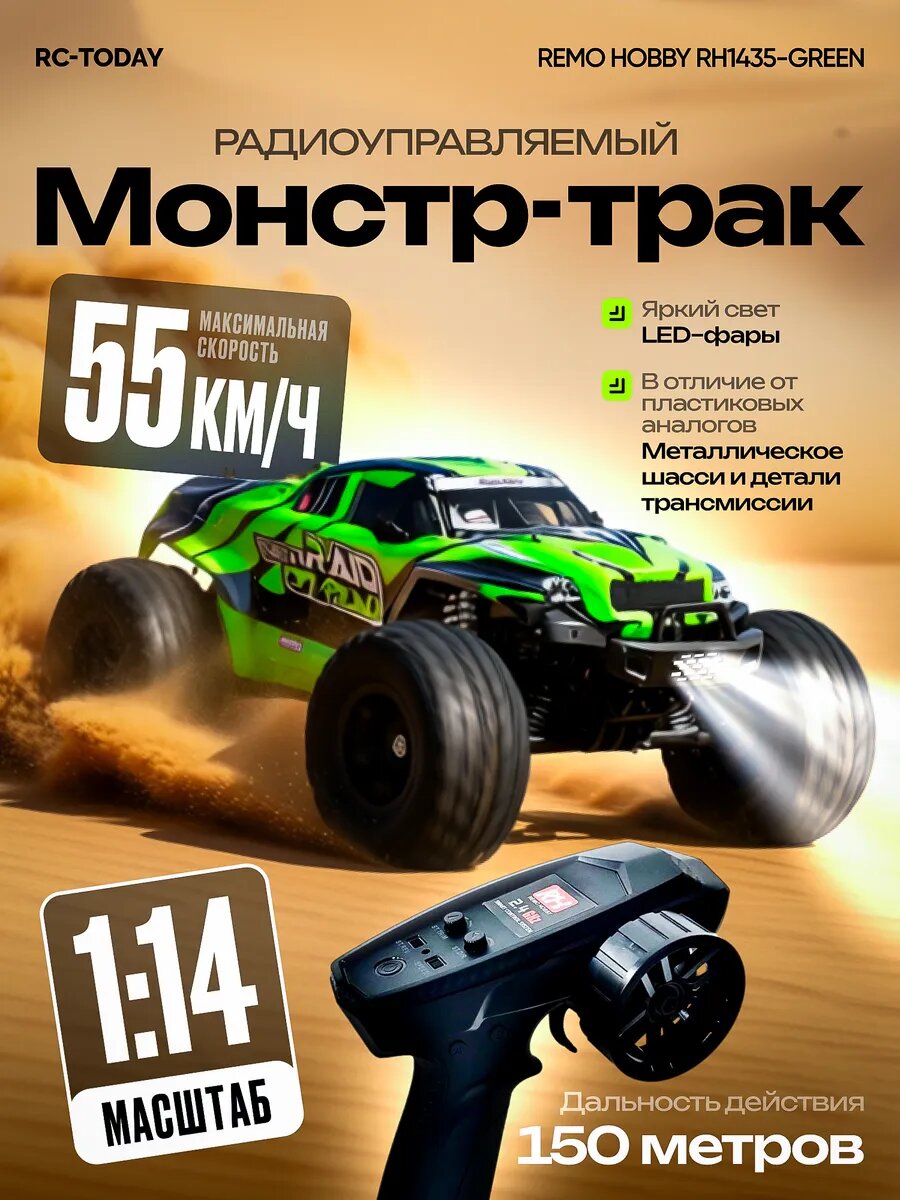 Радиоуправляемый монстр 1:14 4WD RTR 2.4G - RH1435
