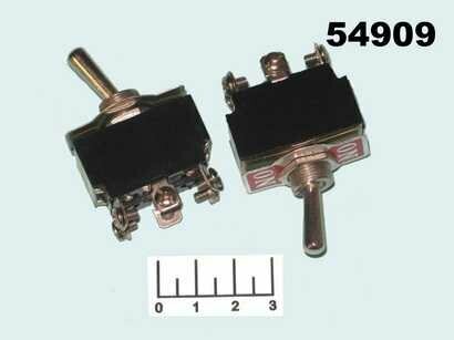 Тумблер 250/6 KN3B-202A 2-х позиционный с фиксацией 6 контактов (винт)