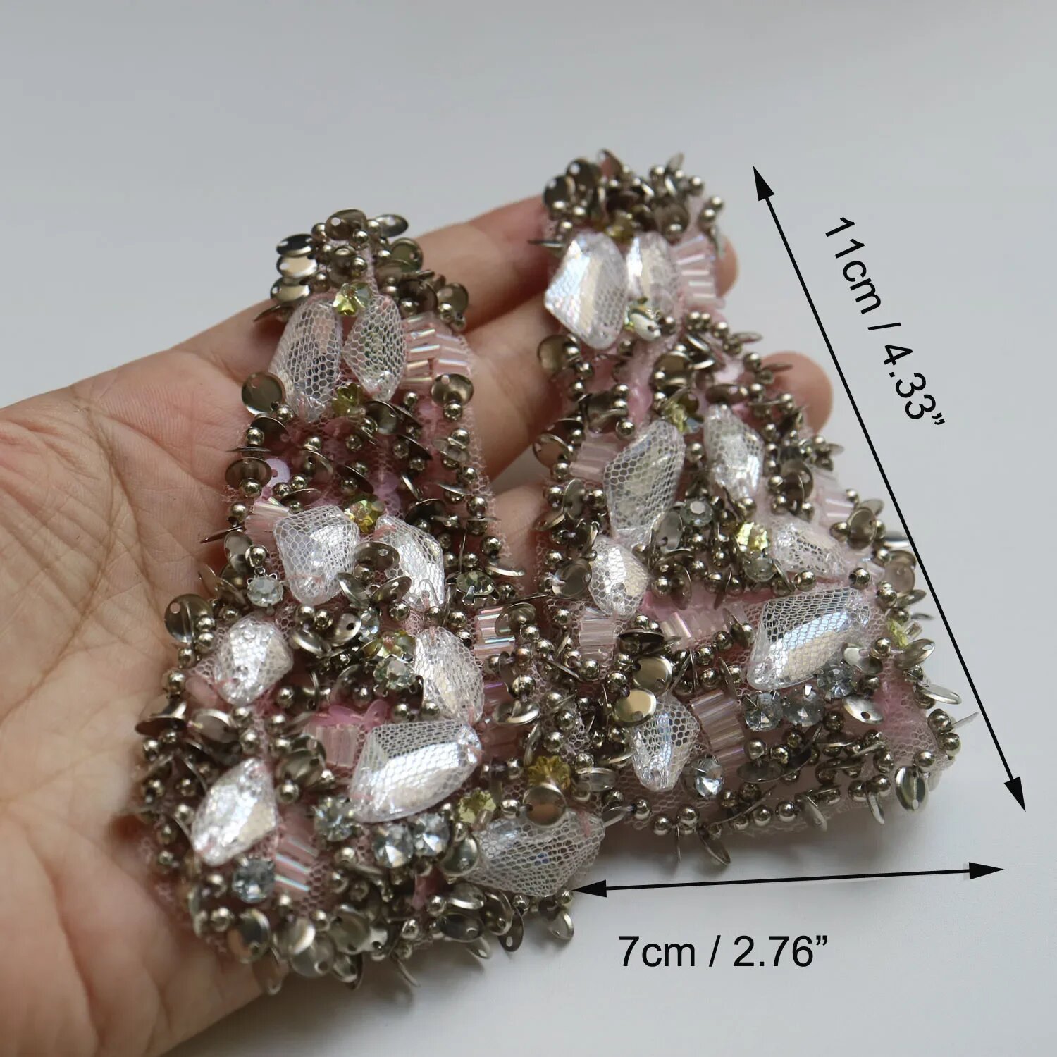 Эполеты из бисера OKNOW Розовый, LGL-029-pink