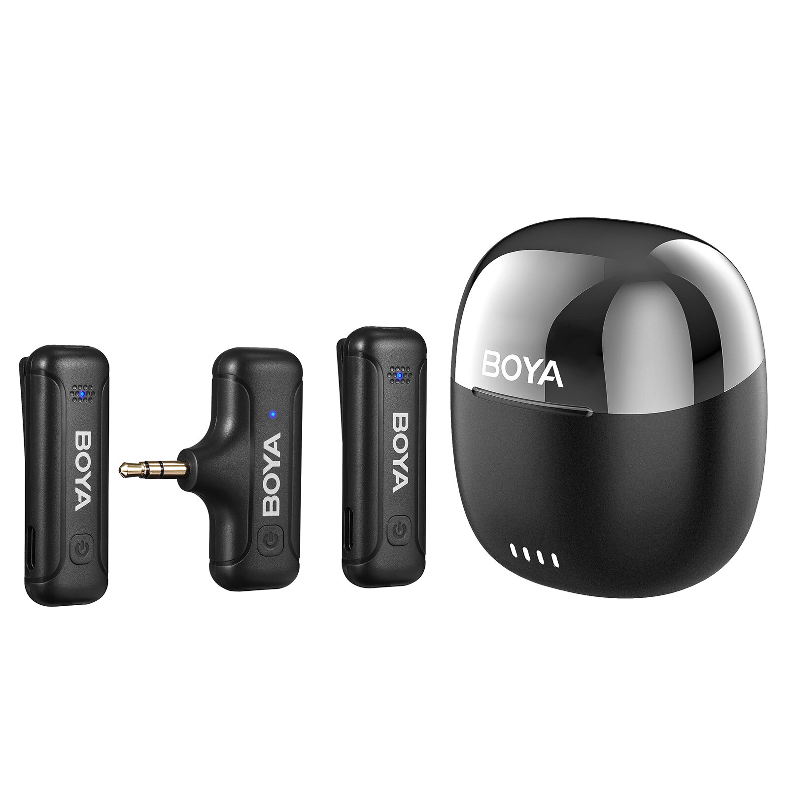 BOYA BY-WM3T-M2 Безжимая Микрофонная Система с 1 Приемником + 2 Передатчиками + Зарядным Кейсом Дальность Передачи 100М Продолжительность Работы 10ч Смарт-Редукция Шума Встроенный Аккумулятор Для Камеры Ноутбука