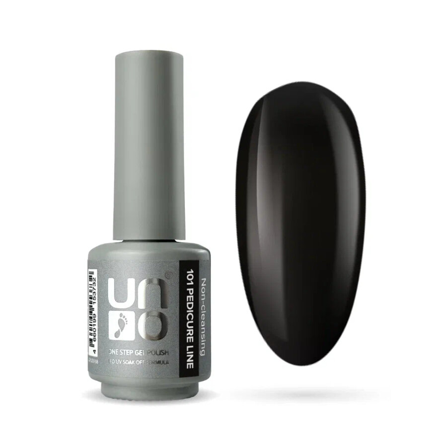 UNO, Однофазный гель-лак Pedicure Line, 101 черный, 8 г