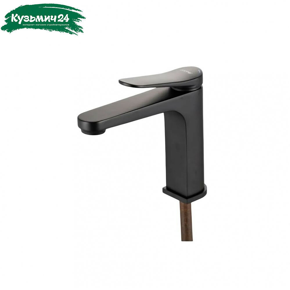 Смеситель для раковины Gappo G1010-6, черный, однорычажный, латунь, с аэратором, 1 шт