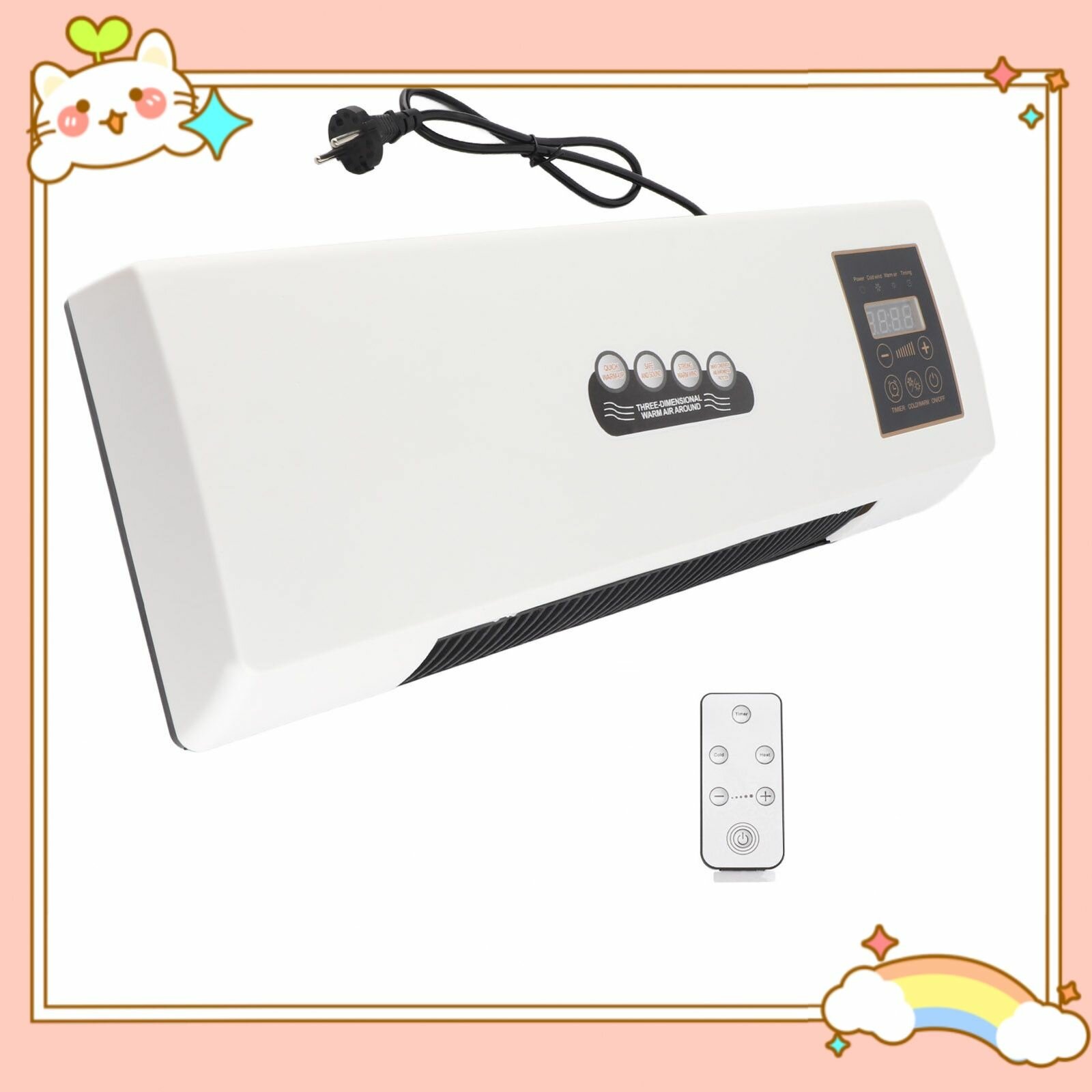 1800 Вт пульт дистанционного управления сенсорный таймер отопления и охлаждения мобильный кондиционер