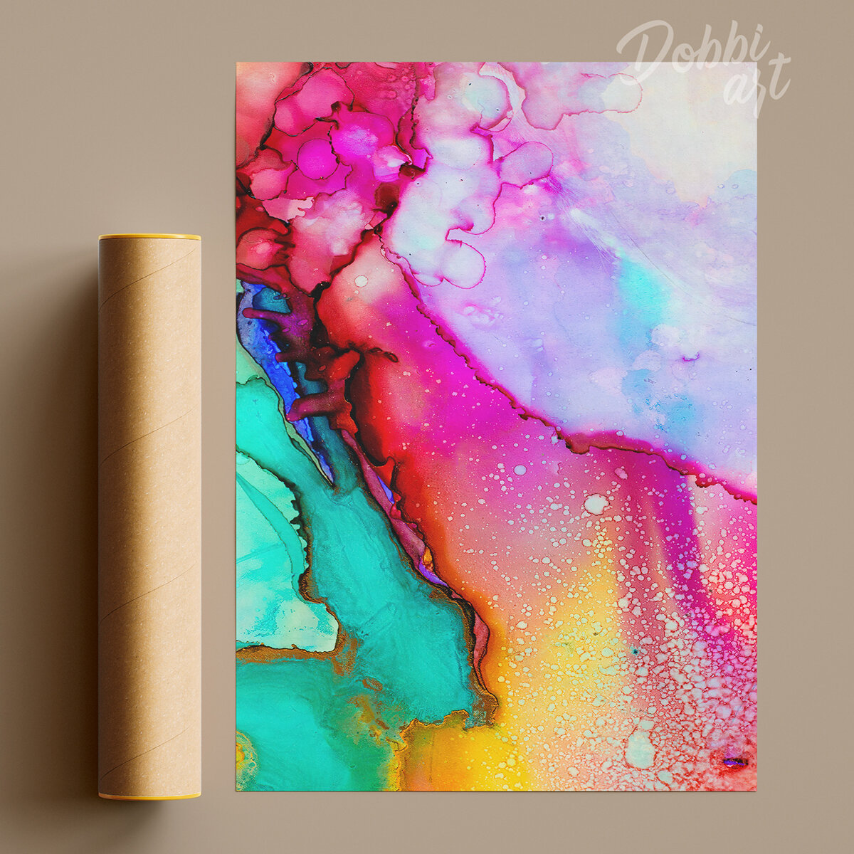 Постер Яркая абстракция 30х40 см чернила современный постер / Современный постер/ современный постер/ Постер для интерьера/ Декор на стену/ Постер для дома, офиса/ Картина для интерьера