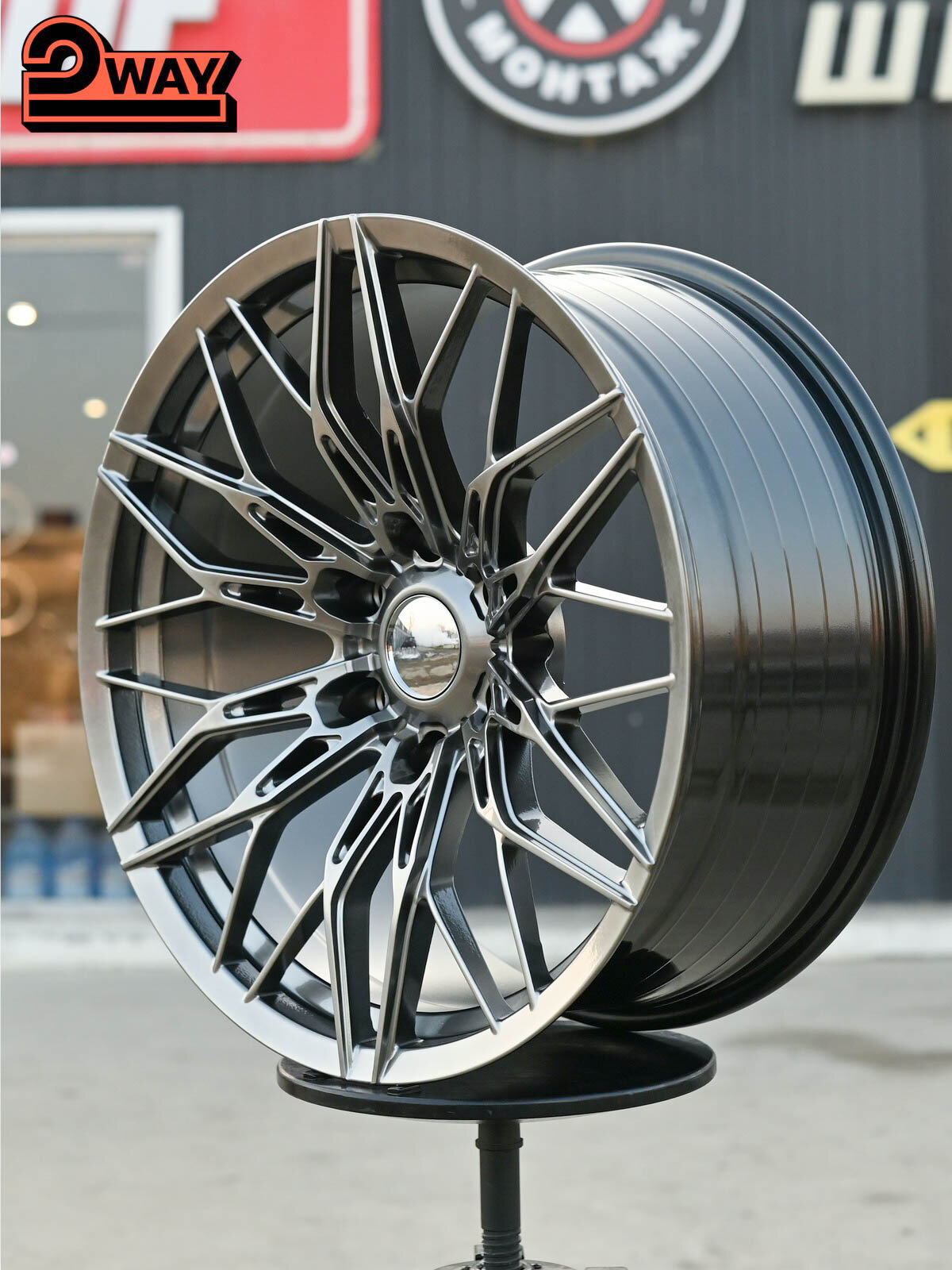 Литой диск Taigiro Top Design DF256, R20, 9.0J, ET+15, легкий сплав, темный хром