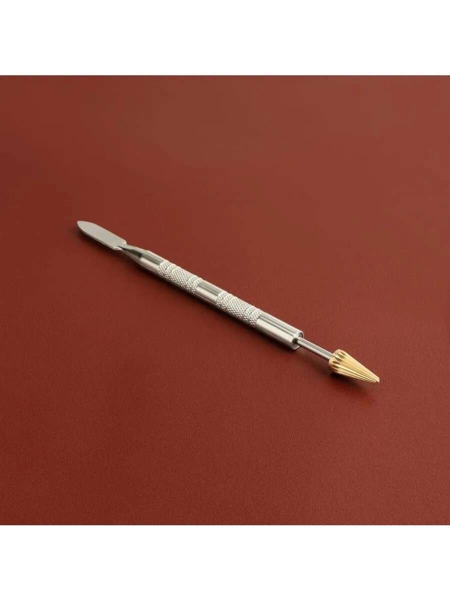 Ручка-аппликатор для кожи, 14,5 см, цвет серебряный/золотой