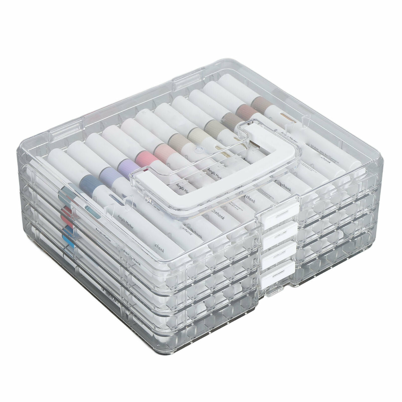 Acrylic Markers Set Soft Tip Direct Liquid Paint Pens 48 Colors Art Supplies with Storage Box
