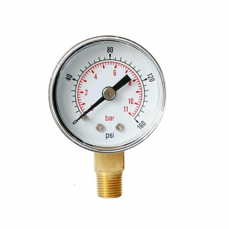 Манометр 40мм 1/8" BSPT 15-300 PSI, 0-160psi
