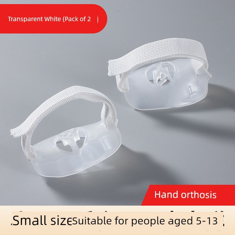 Корректор позиции руки для упражнений пальцев на пианино, полупрозрачный белый, малый размер, 1 пара