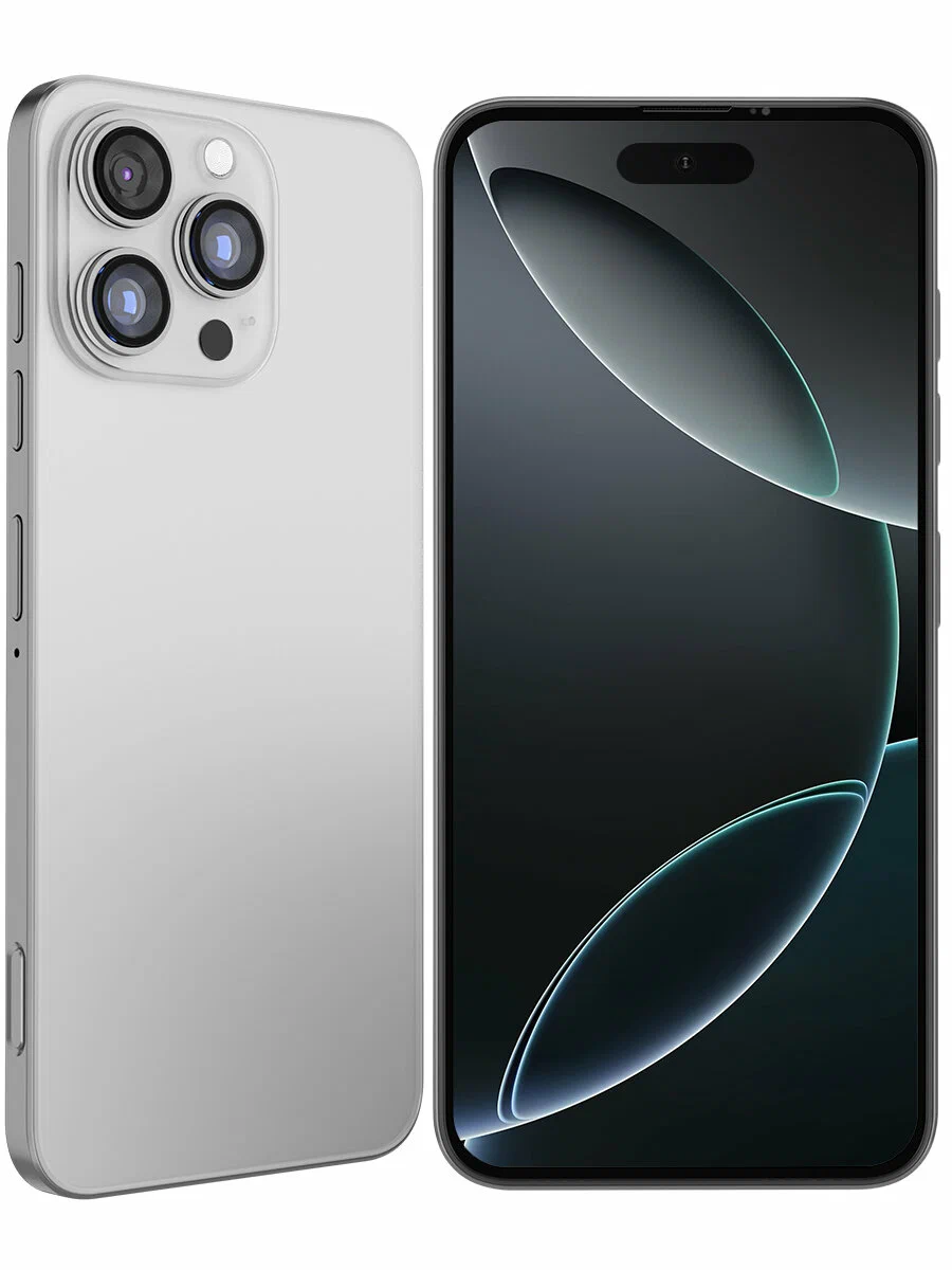 Смартфон W&O A16 Pro Max, экран 7.2", 12ГБ ОЗП+512ГБ встроенной памяти, серый