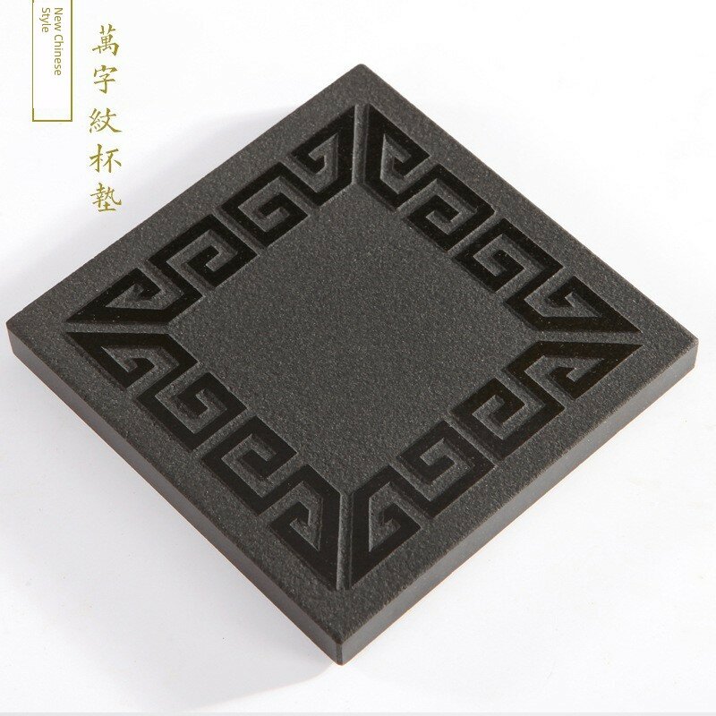 Черный золотой камень, подставка для чайной чашки, подставка для чайной церемонии, каменный поднос для чая, натуральный