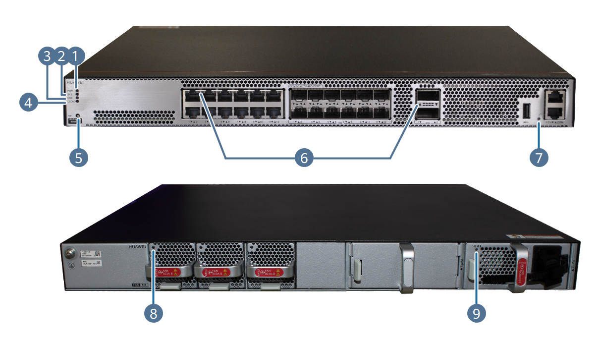 Контроллер HUAWEI AirEngine 9700-M1 AirEngine9700-M1 mainframe 12*GE ports, 12*10GE SFP+ ports, 2*40GE QSFP+ ports, no power. Part Number 02354FRN-001