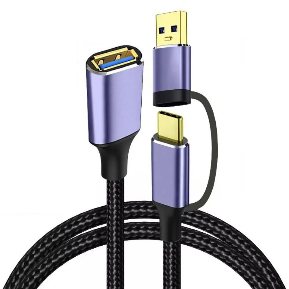 Кабель USB Type-C на USB 3.0, 1m, фиолетовый — фото 1