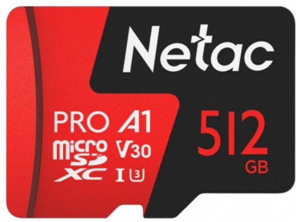 Карта памяти NeTac P500 Extreme Pro MicroSDXC 512GB V30/A1/C10 up to 100MB/s