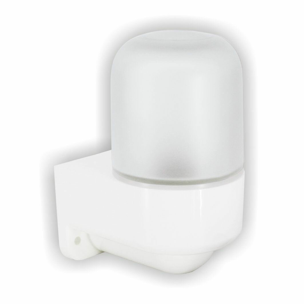 Светильник для бани, сауны, настенный угловой E27 керамика, стекло IP65 белый