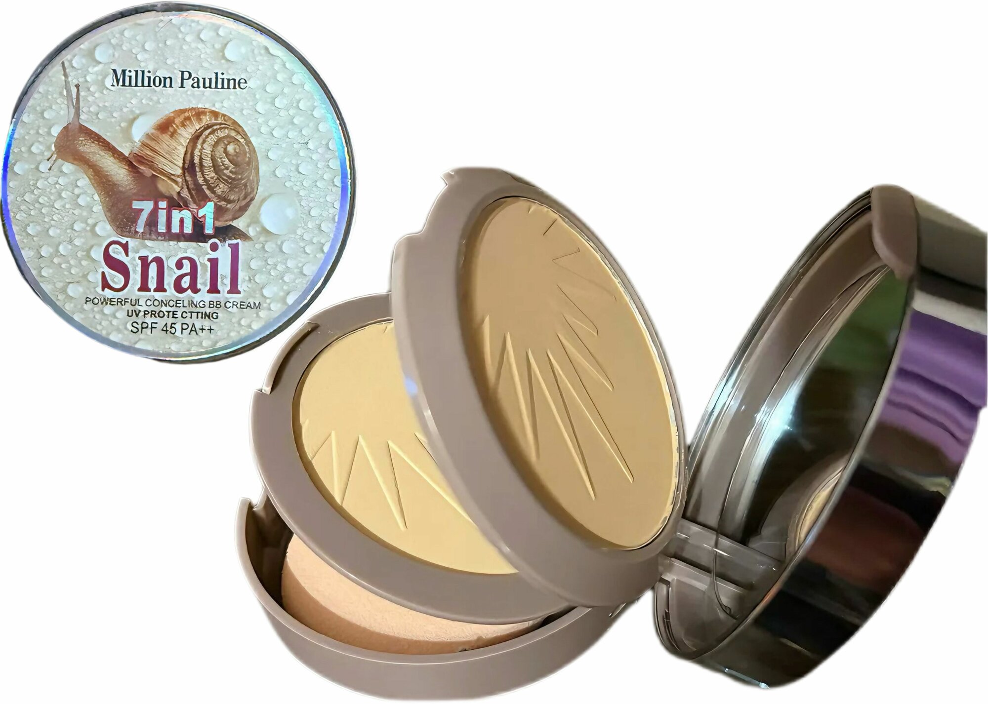 Пудра для лица увлажняющая, Powder Cake SNAIL, Тон 01, 24 гр