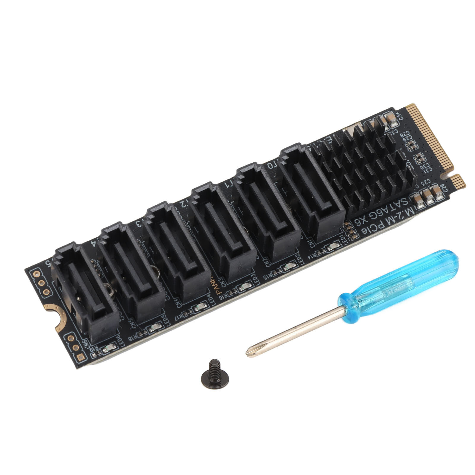 Адаптер M.2 - SATA3.0, высокоскоростной 6 Гбит/с ASM1166 PCIE SATA, расширение со смарт-индикатором